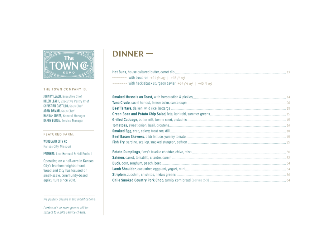 The Town Company | Downtown KC Restaurant at Hotel Kansas City